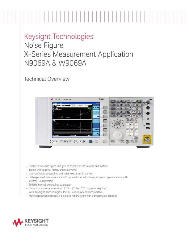 N9069A & W9069A Noise Figure X-Series Measurement Application PDF Asset Page | Keysight